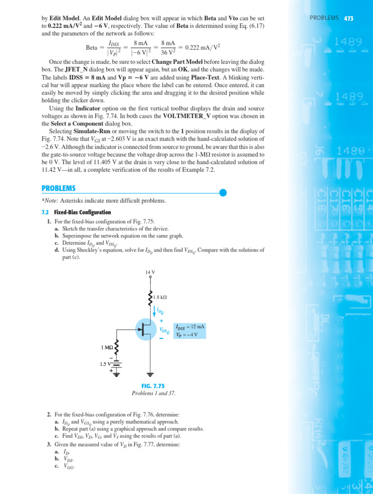 FET PROBLEMS | PDF | Amplifier | Field Effect Transistor