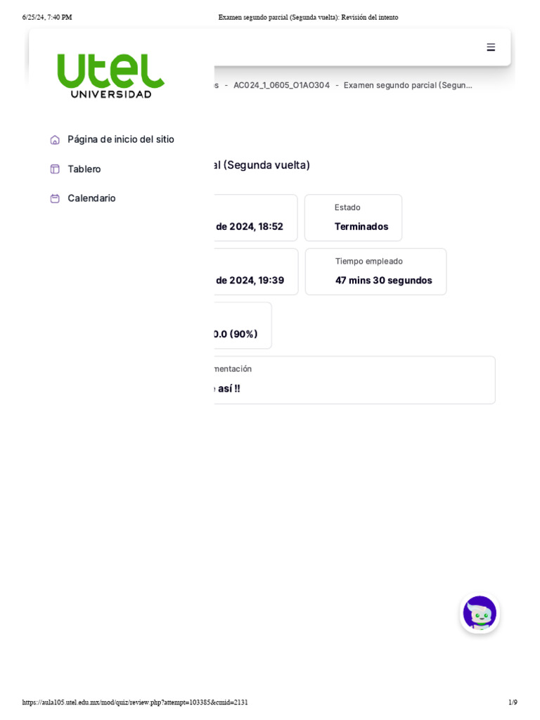 Examen segundo parcial (Segunda vuelta)_ Revisión del intento | PDF | Benchmarking | Business