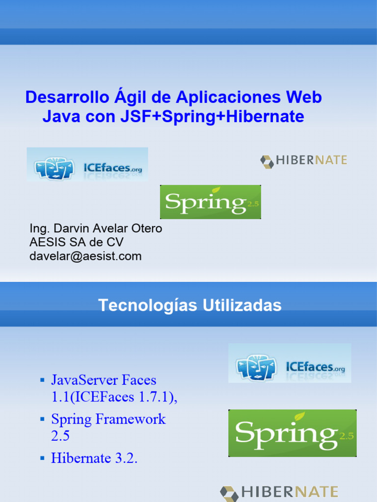 Desarrollo Gil de Aplicaciones Web Java Con Jsfspringhibernate | PDF ...