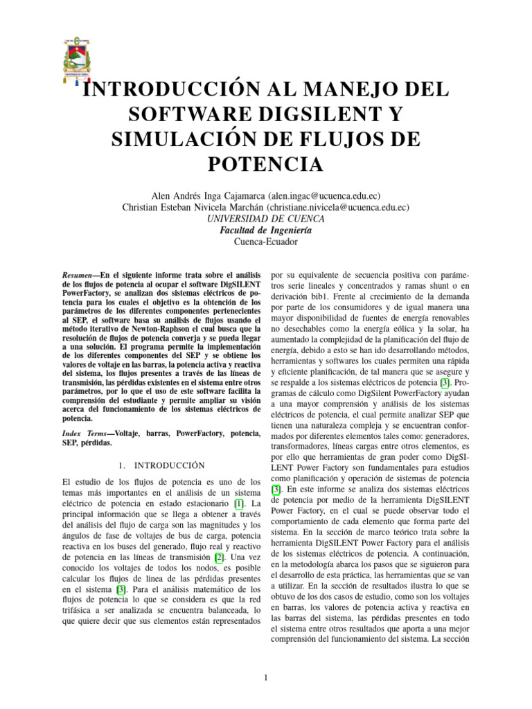 Introducción Al Manejo de DIgSILENT para El Análisis de Flujo de ...