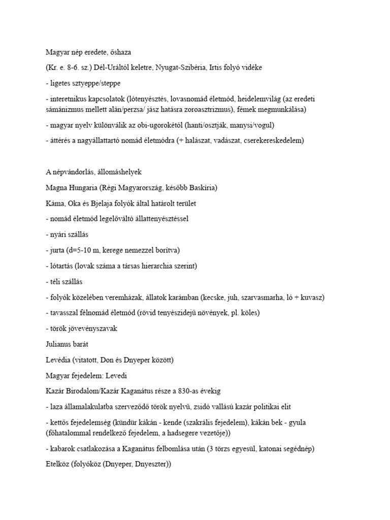 Magyar Nép Eredete | PDF