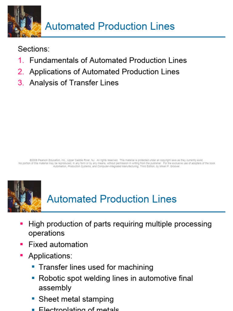01.Automated Production Lines | PDF | Copyright | Automation