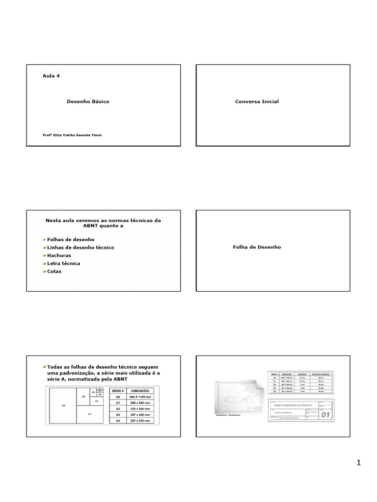 Slides Aula 4 | PDF | Desenho | Desenho técnico