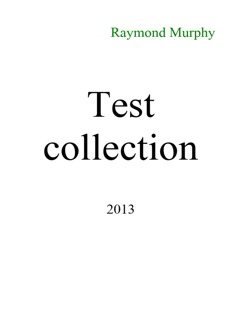 Raymond Murphy Test Collection | PDF