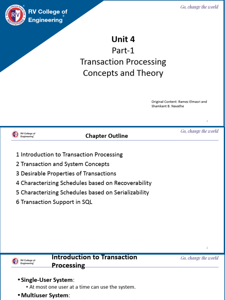 Unit4 Transacation Concurrency Pdf Database Transaction Operating System Technology