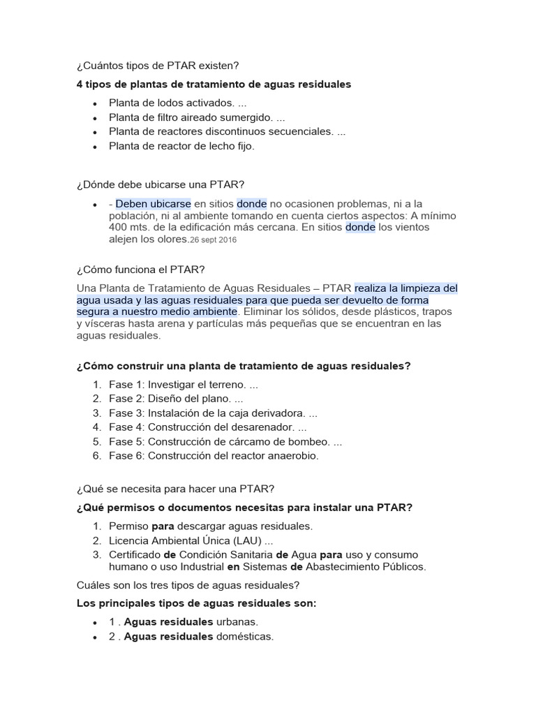 Informacion Ptar | PDF | Aguas residuales | Tratamiento de aguas residuales