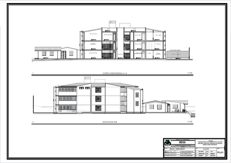 4.corte y Elevacion | PDF