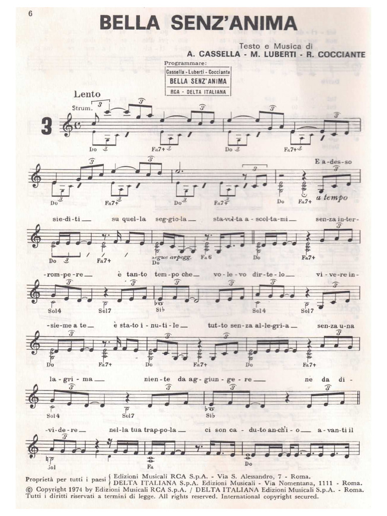 Bella Senz'anima | PDF