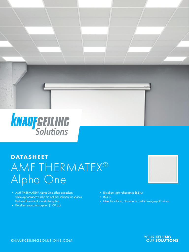 DS AMF THERMATEX Alpha One EN | PDF | Acoustics