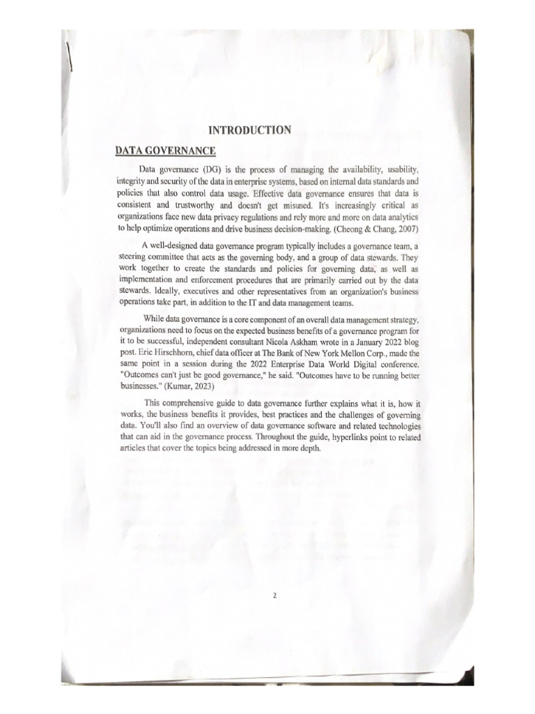 Data Governance | PDF