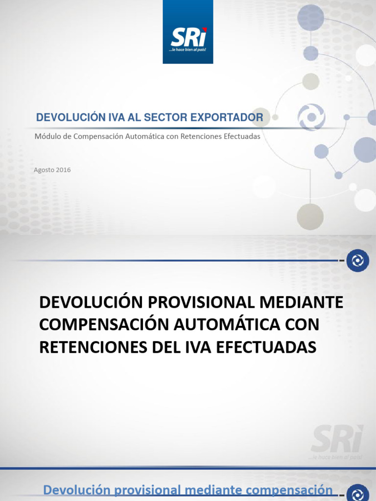 Presentación Modulo Compensacion Agosto2016 | PDF | Impuesto al valor agregado | Xml