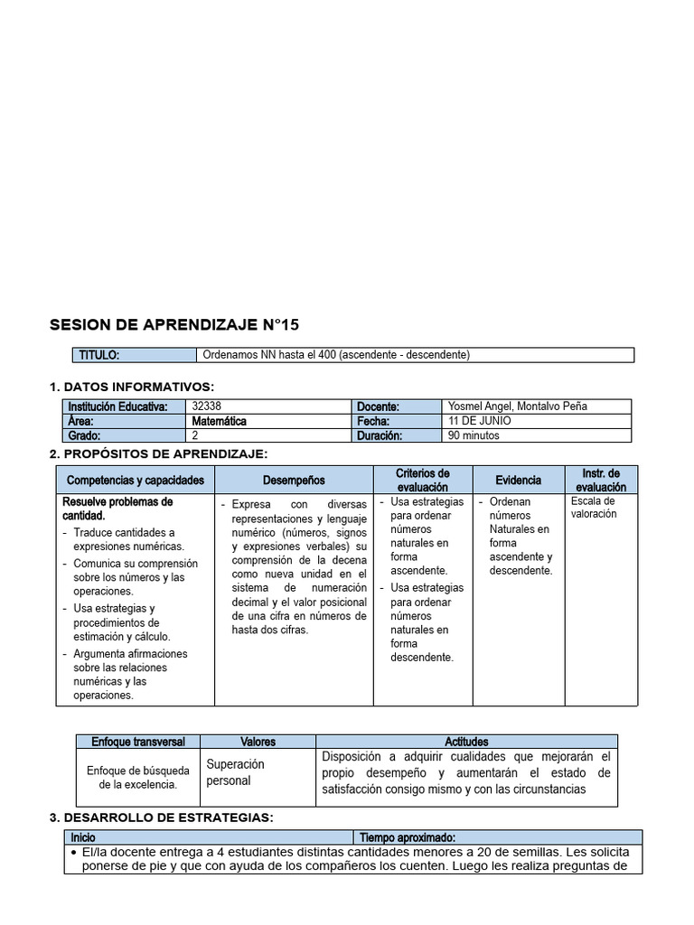 Números Naturales Pdf Evaluación Aprendizaje