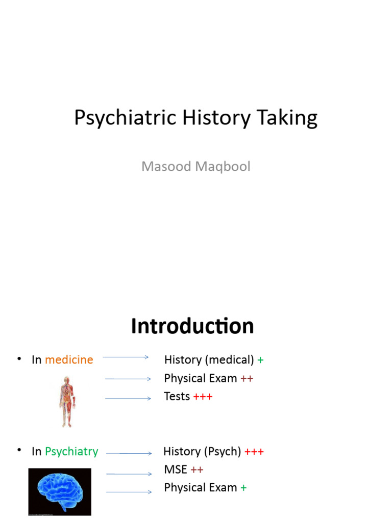 Psychiatric History Taking | PDF | Psychiatry | Mental Disorder