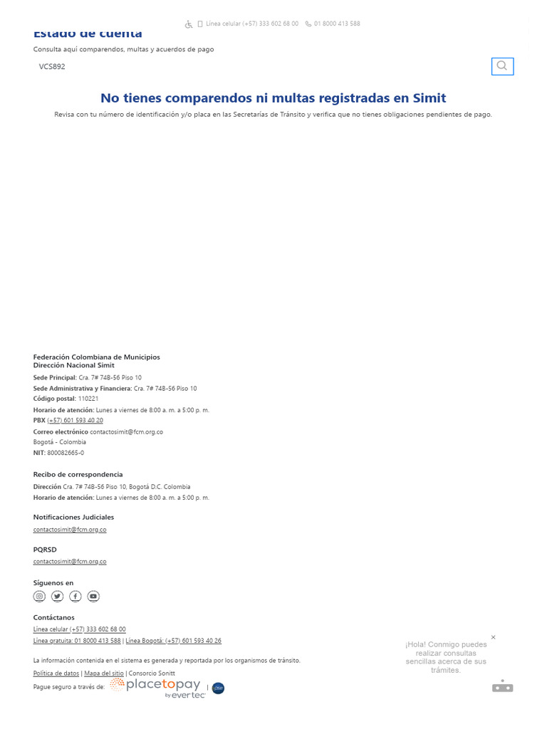 VCS892 Sin Multas | PDF