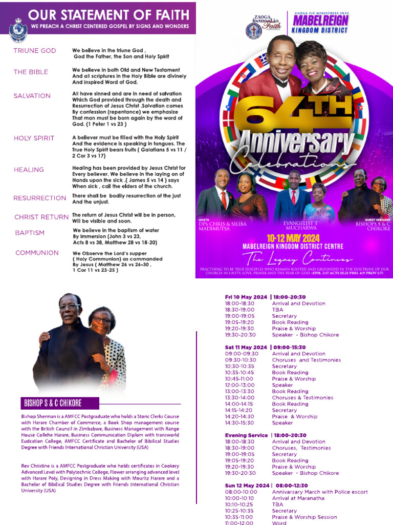 Mabelreign Anniversary Program | PDF