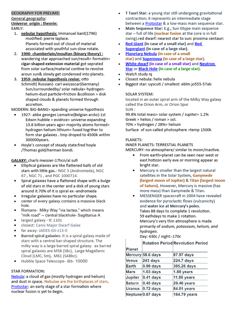 General Geography | PDF | Planets | Stars