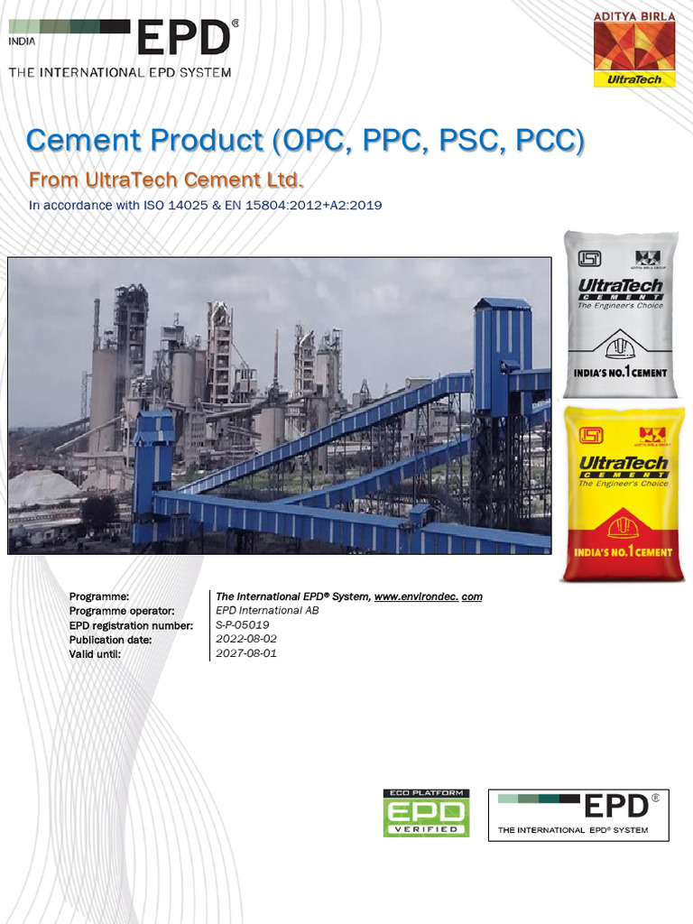 UltraTech Cement Product Overview | PDF | Life Cycle Assessment | Cement