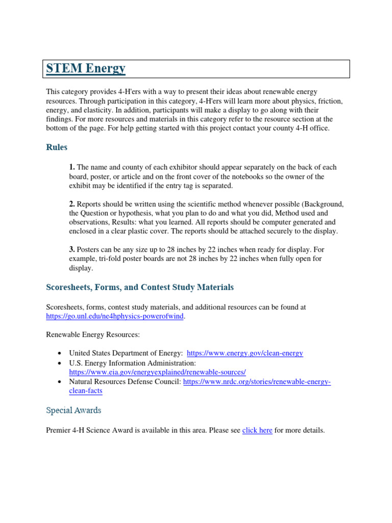 2024 CCF STEM Energy | Download Free PDF | Energy Development ...