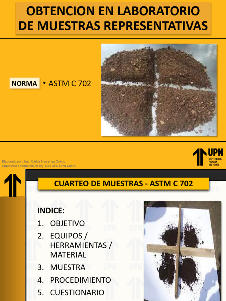 Procedimiento Obtención en Laboratorio de Muestras Representativas ASTM C702 | PDF | Laboratorios