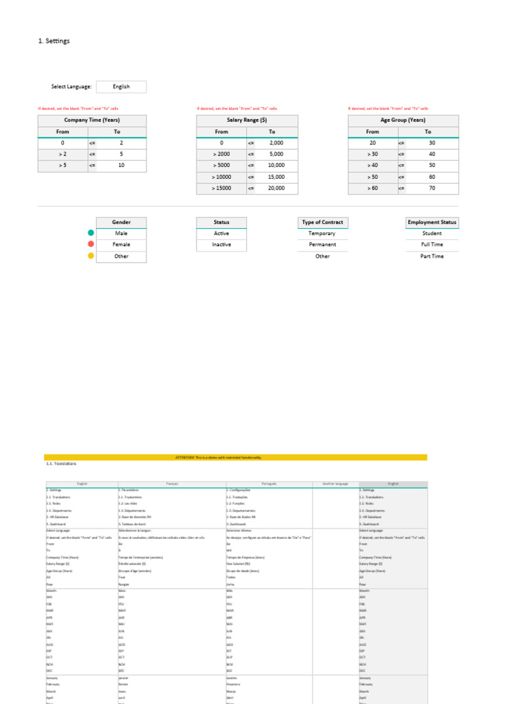 Demo - HR Database Excel Template (3) (2) | PDF
