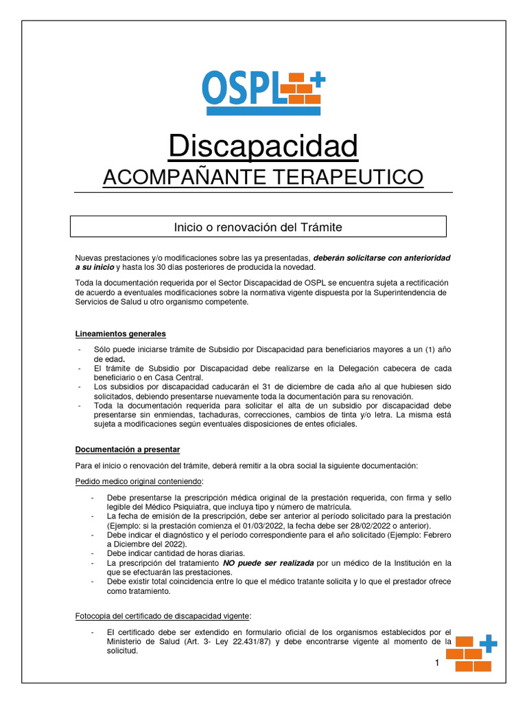Guía de Trámite de Subsidio por Discapacidad | PDF | Documento de identidad | Invalidez