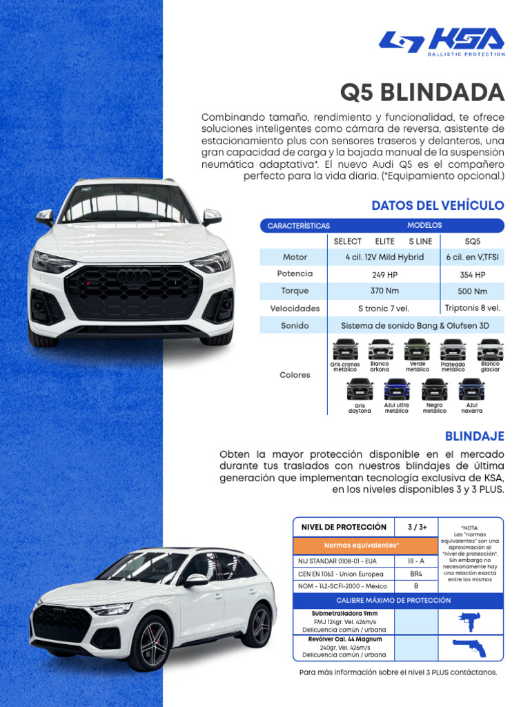 Ficha Técnica Q5 | PDF | Armadura | Coche