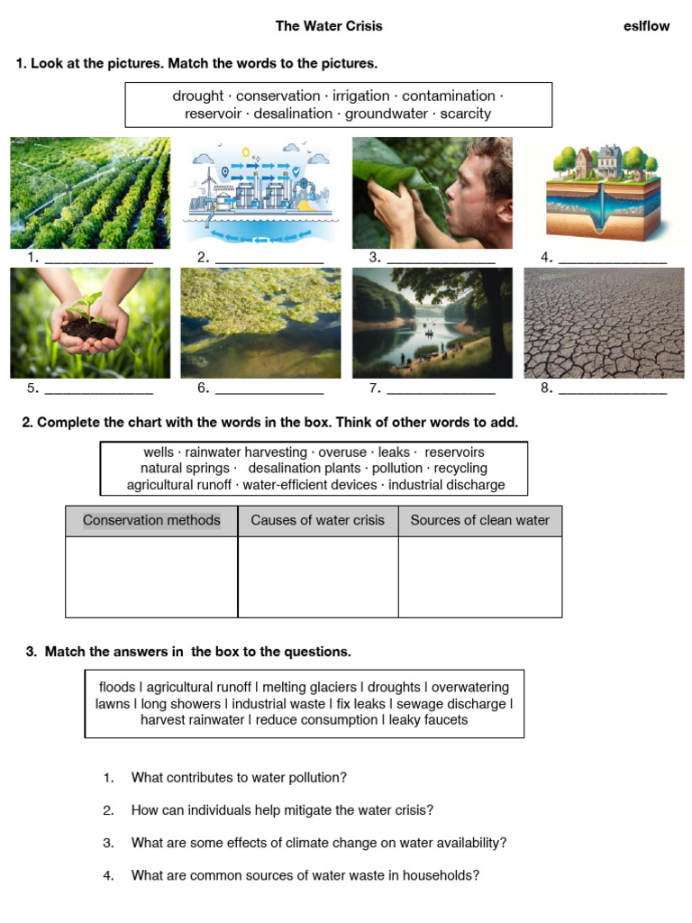 Water Conservation for ESL Learners | PDF | Water Conservation | Water ...