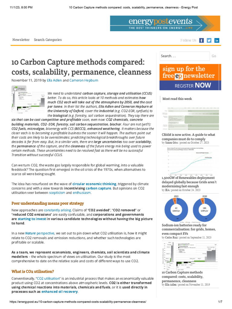 10 Carbon Capture Methods Compared - Costs, Scalability, Permanence ... 10 Carbon Capture Methods Compared - Costs, Scalability, Permanence ...