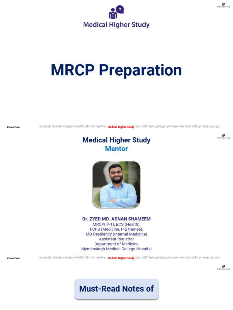 MRCP - Keynotes For Nephrology - MHS | PDF | Kidney Disease | Kidney
