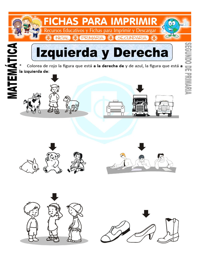 Ficha-de-Izquierda-y-Derecha-para Primero-de-Primaria | PDF Ficha-de-Izquierda-y-Derecha-para Primero-de-Primaria | PDF