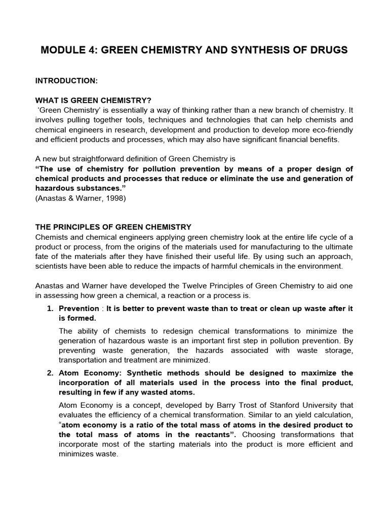 Green Chemistry-EC-II | PDF | Biodiesel | Chemistry