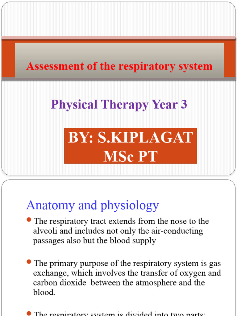 Assessment of Respiratory System | PDF | Respiratory Tract | Lung