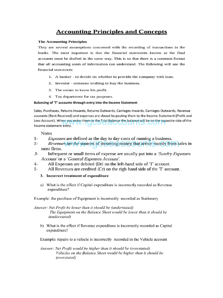 Accounts Theory Booklet | PDF