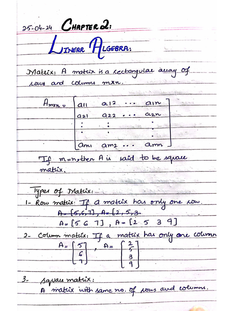 LAG - Linear Algebra | PDF