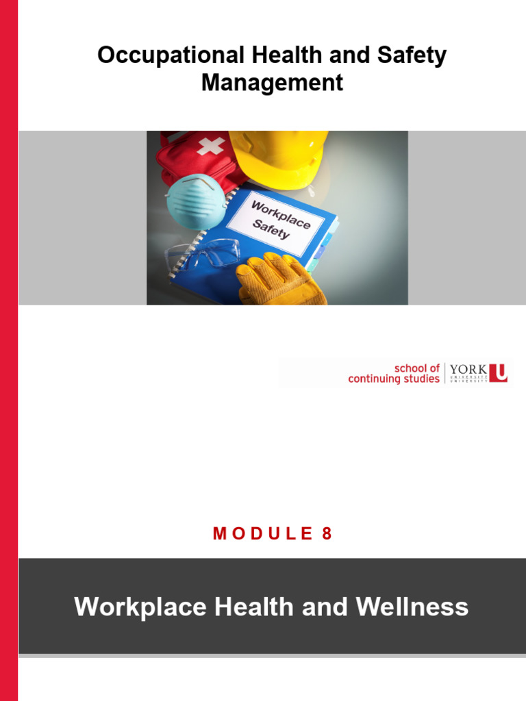 Module 8 - Workplace Health and Wellness | PDF | Health Promotion ...