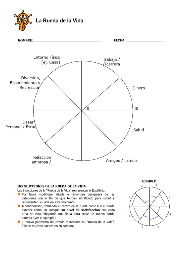 Plantilla Rueda de la Vida PDF | PDF