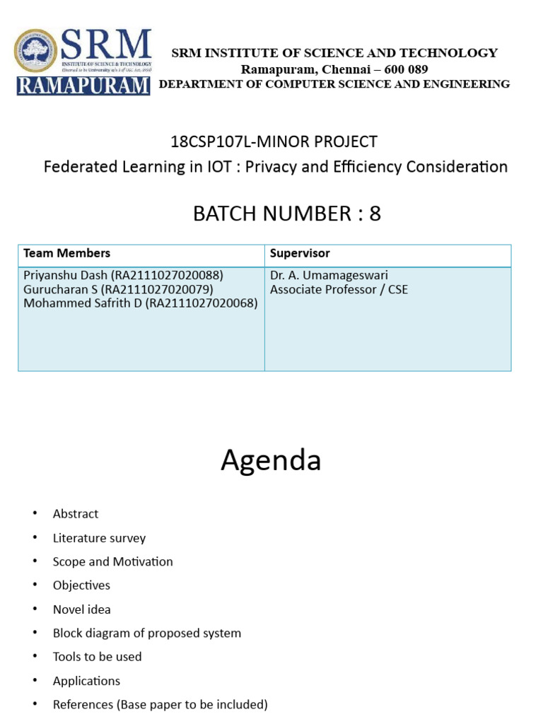 Zeroth Review PPT Template | PDF | Internet Of Things | Artificial Intelligence