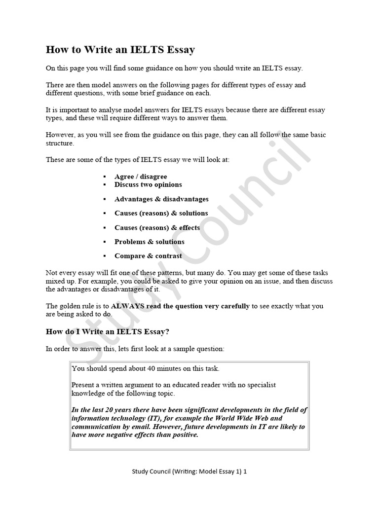 Model Essay 1 IT | PDF | Essays | Paragraph