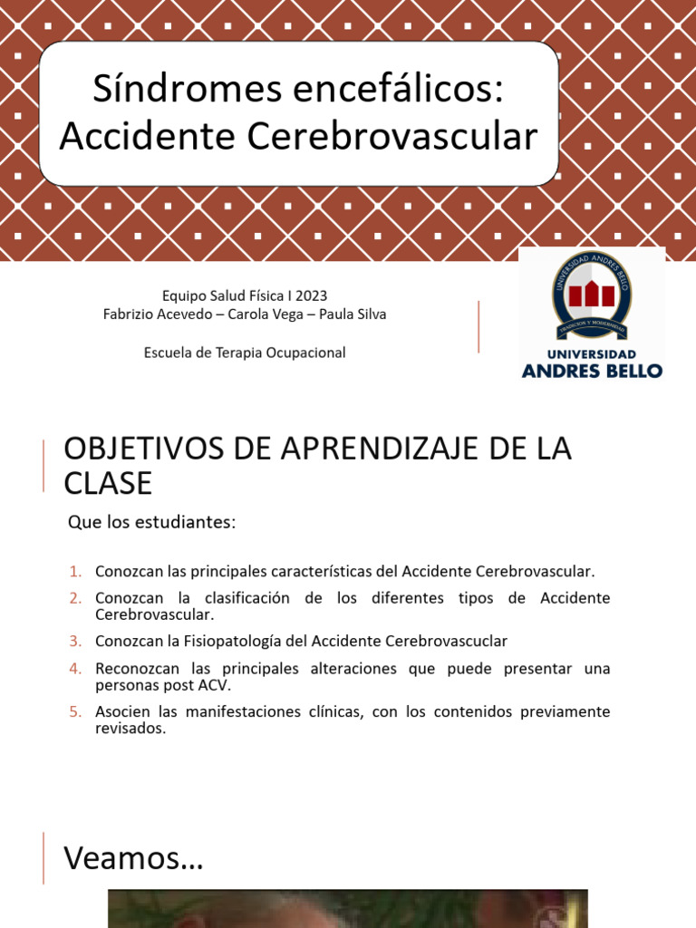 CLASE 2 SD Encefalicos ACV 2023 | PDF | Carrera | Afasia