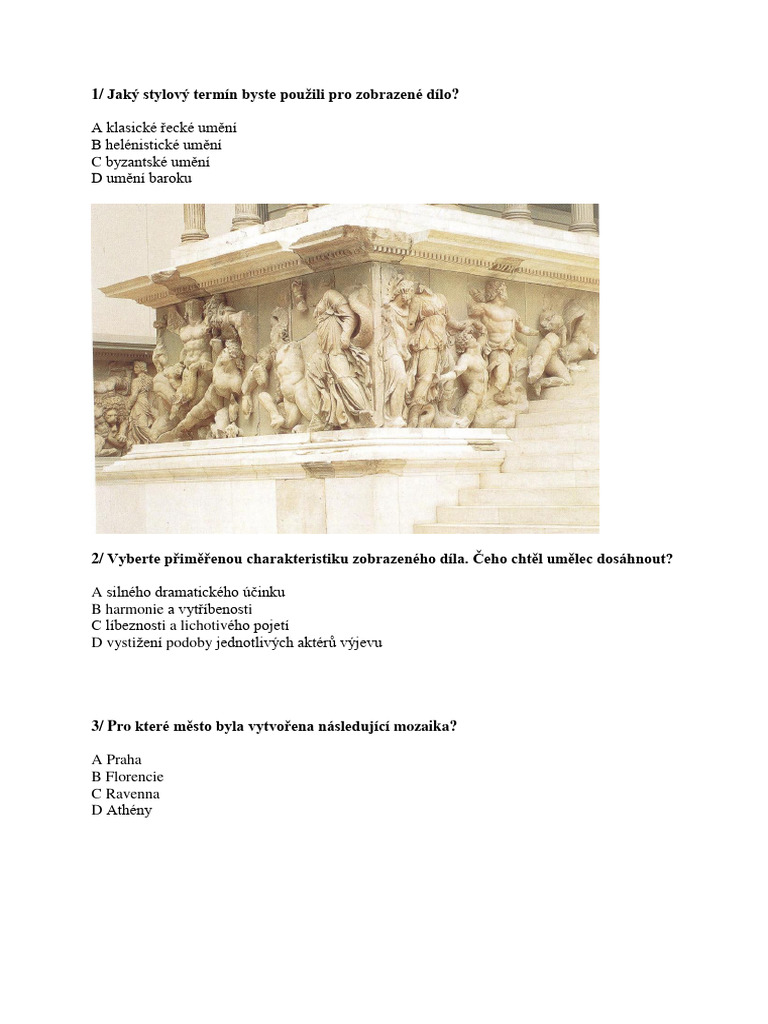Test Z Dejin Umeni UMPRUM | PDF