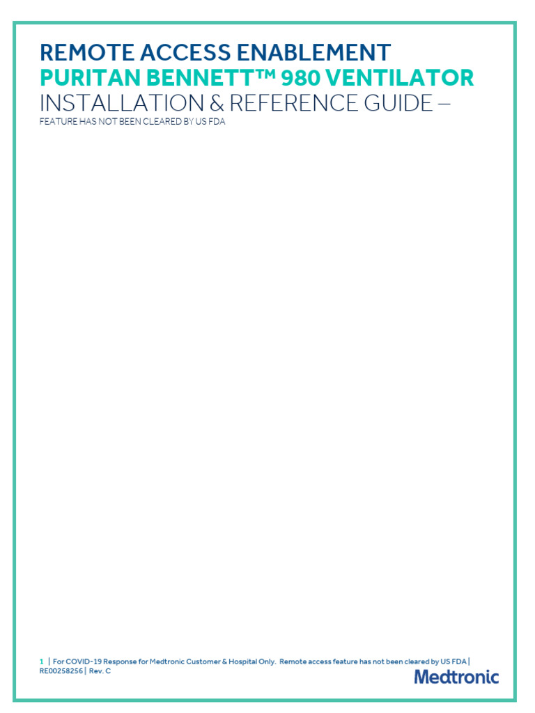 PB980 Ventilator Remote Access Guide | PDF | Windows 10 | Microsoft Windows
