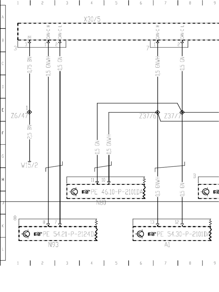 W211 Wiring Diagram Engine CAN BUS | PDF | Manufactured Goods | Car