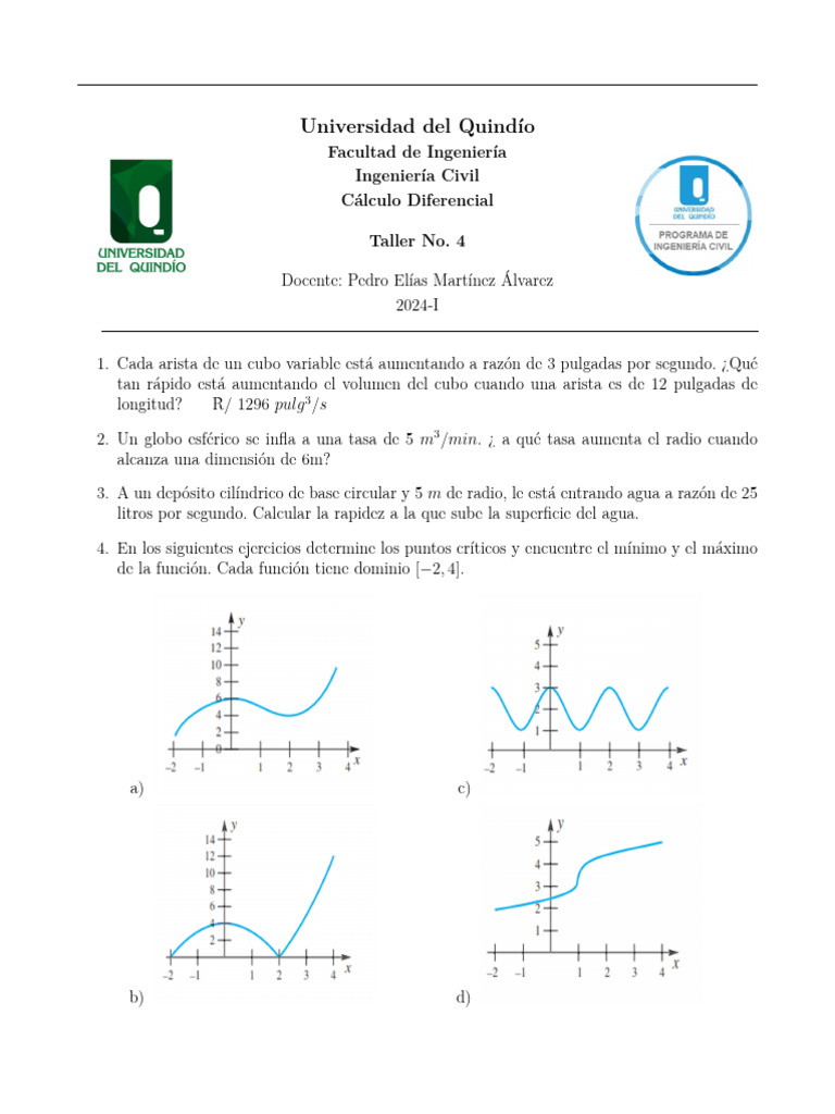Taller4 CD | PDF | Geometría Elemental | Geometría euclidiana