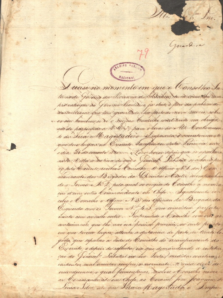 Manuscrito - Destituição Do General Labatut | PDF