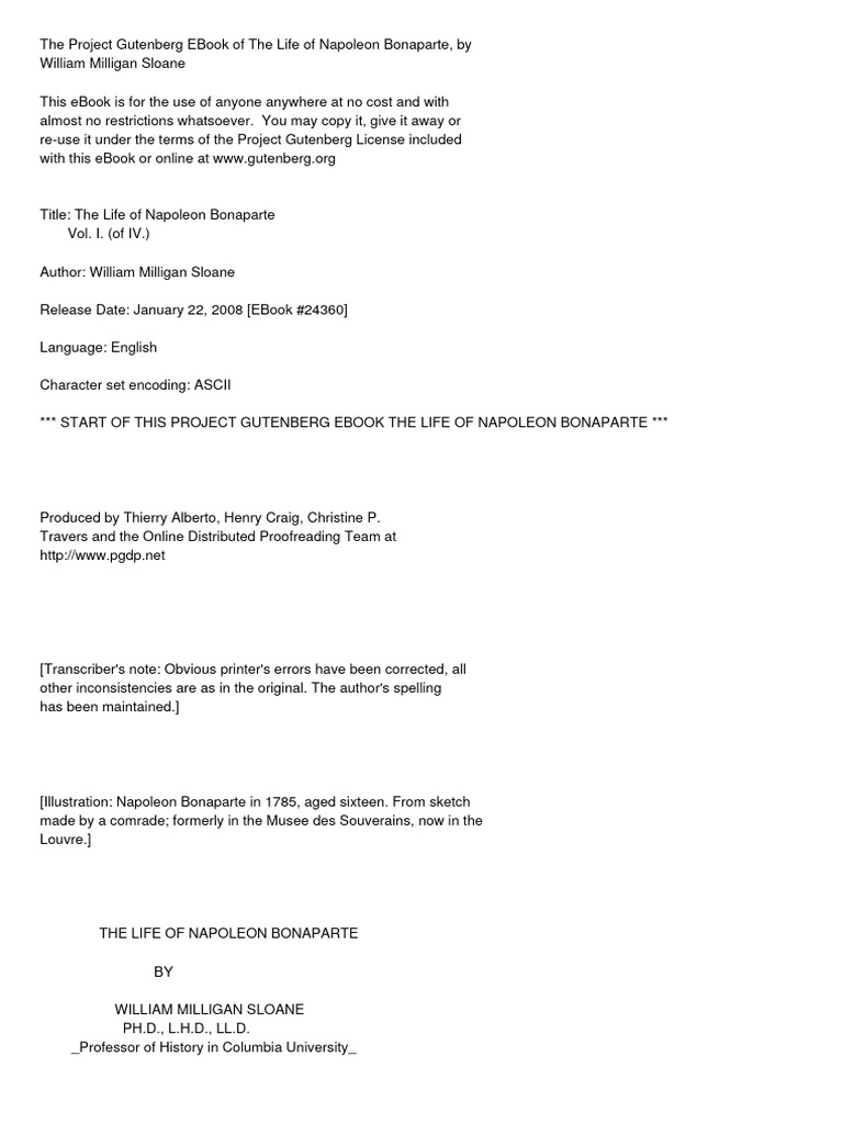 Napolean Bonaparte Biography | PDF | Napoleon | House Of Bonaparte