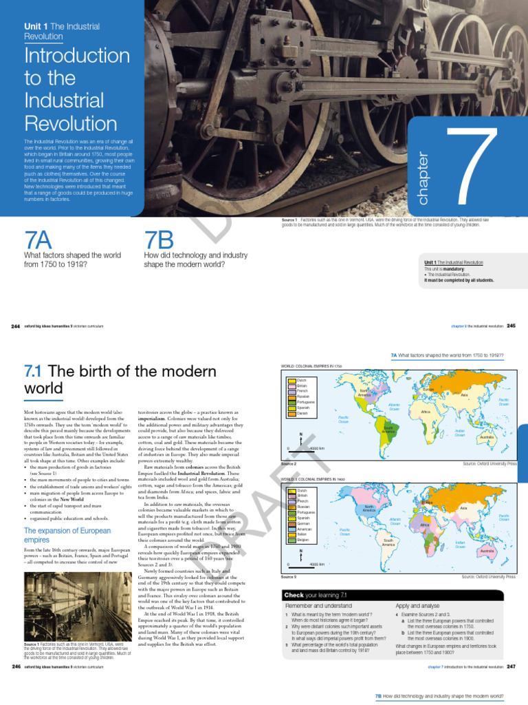 Chapter 7 Introduction To The Industrial Revolution | PDF | Industrial ...