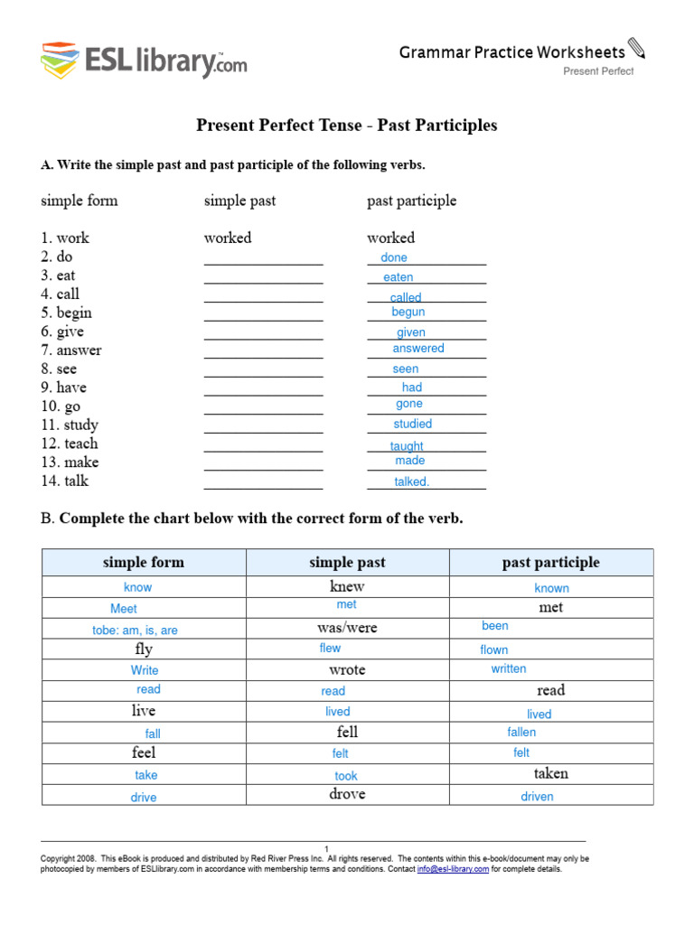 Present Perfect PRÁCTICA | Download Free PDF | Perfect (Grammar) | Languages