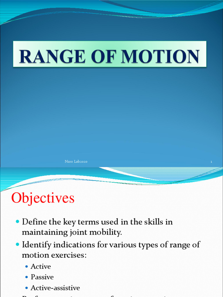 Range of Motion Exercises | PDF | Anatomical Terms Of Motion ...