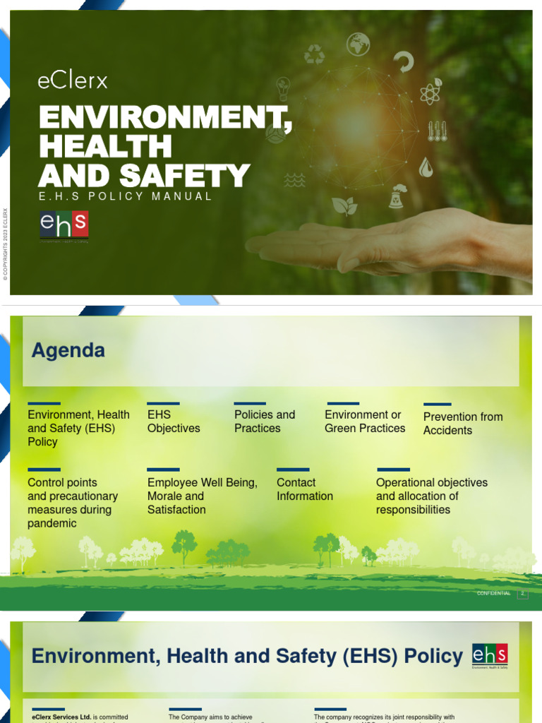 Bi-Annual Refresher Environment, Health and Safety (EHS) Policy | PDF ...