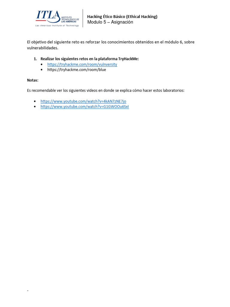 Modulo 6 - Asignación | PDF